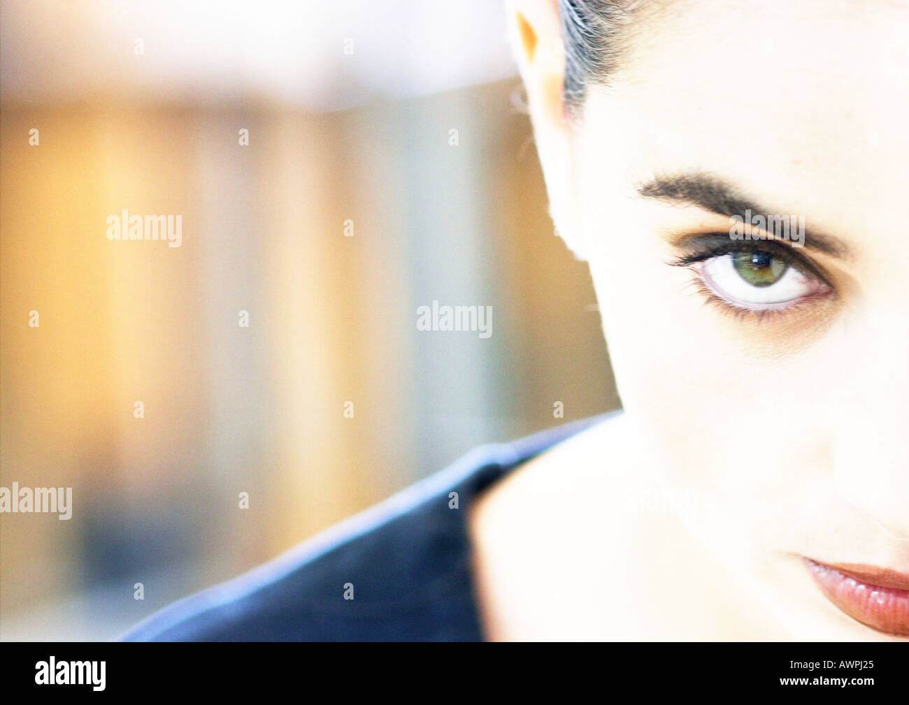 Woman's face, partial view, close-up Stock Photo - Alamy