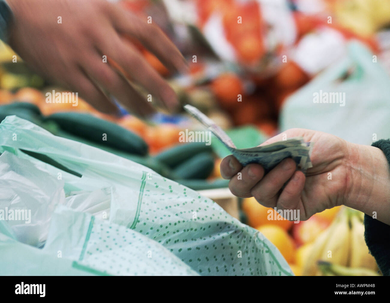 Close up woman paying foods hi-res stock photography and images - Alamy