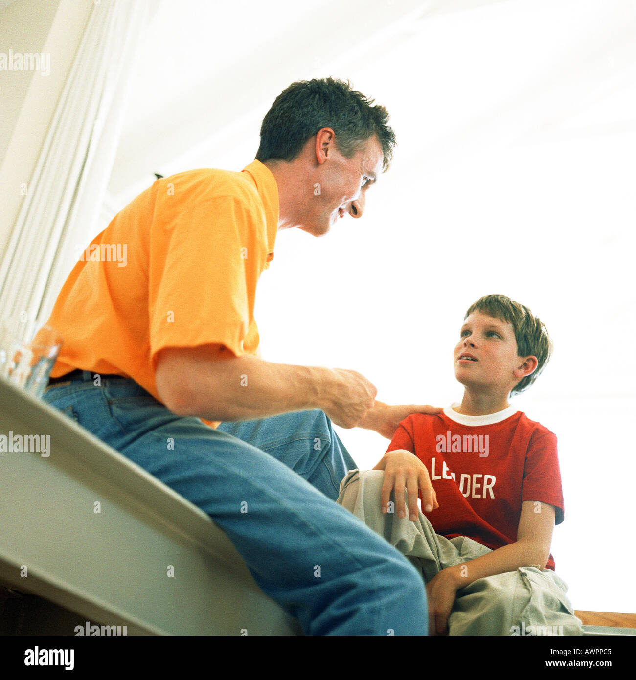 Son sits on fathers shoulders hi-res stock photography and images - Alamy