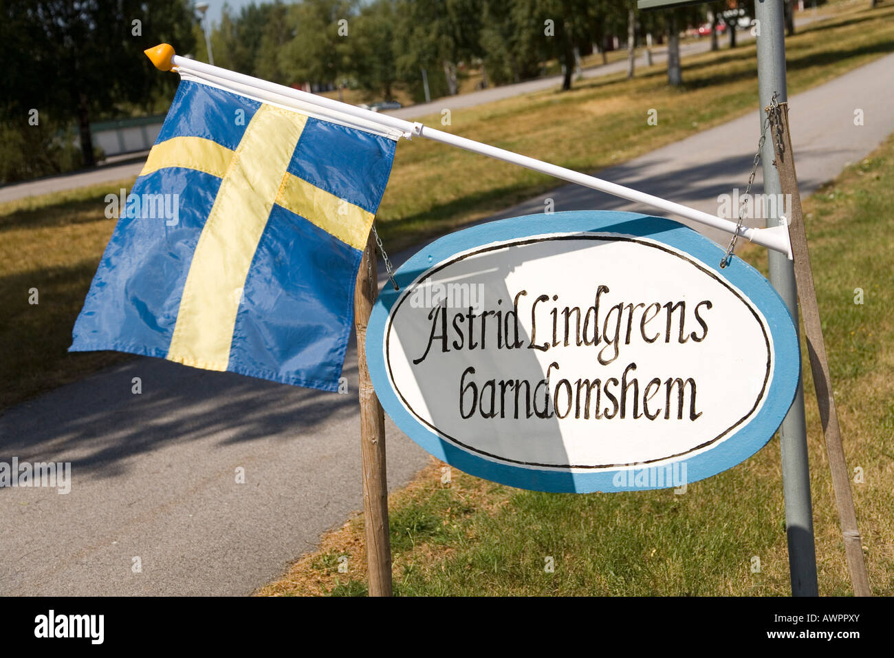 Sign, Astrid Lindgren's birthplace in Naes near Vimmerby, Sweden ...