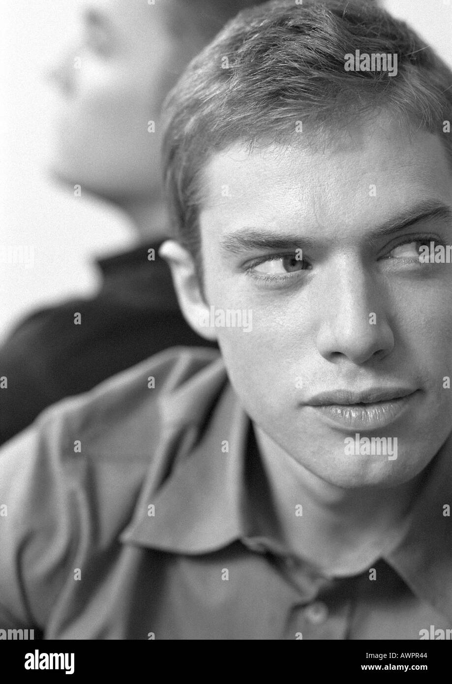 Two men on the back Black and White Stock Photos & Images - Alamy