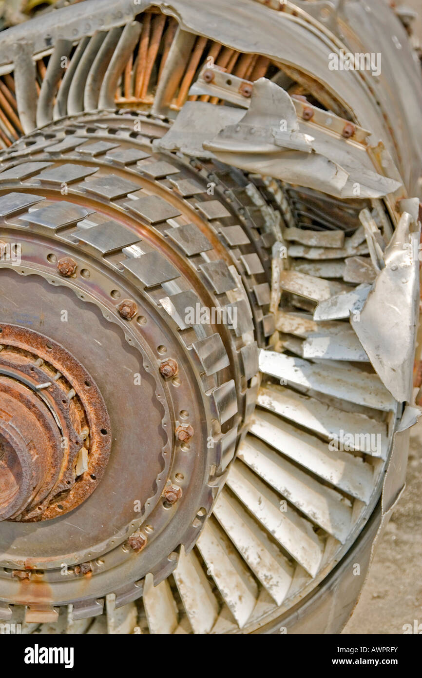 Damaged turbine of B 52 Bomber Stock Photo - Alamy