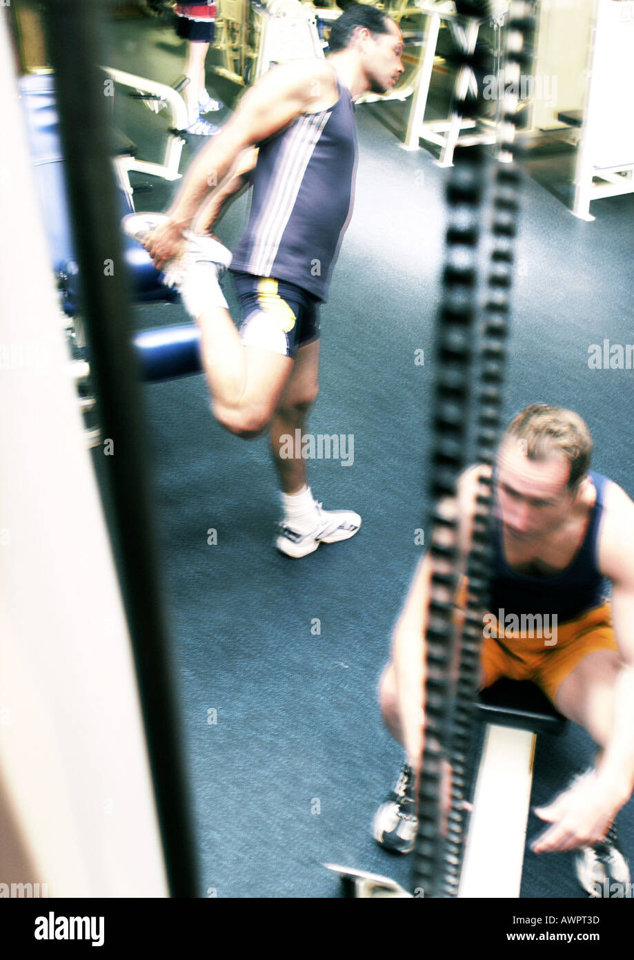 People working out in gym Stock Photo - Alamy
