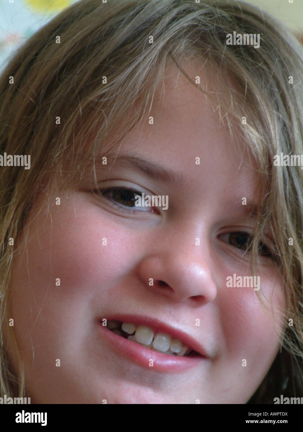 girl (aged 8) portrait Stock Photo - Alamy