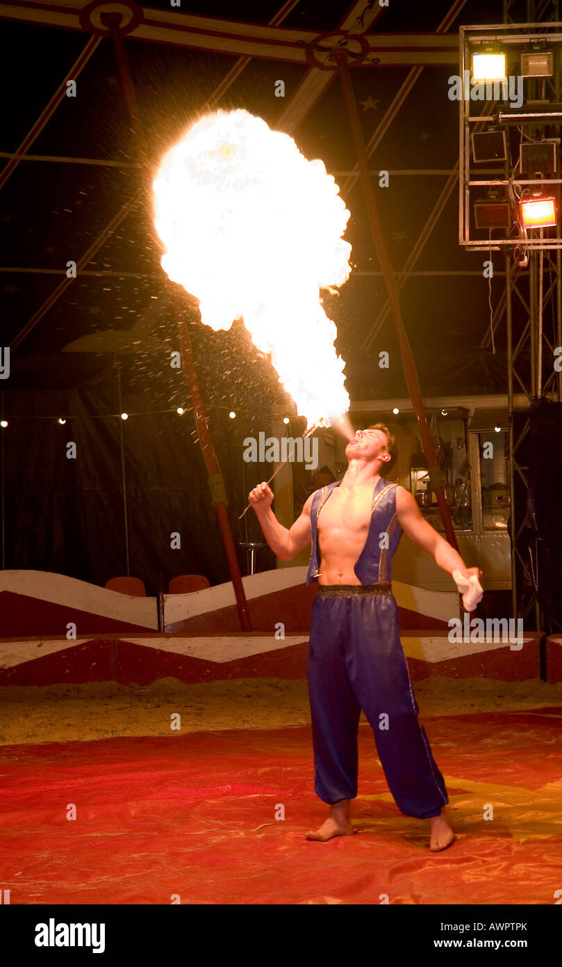 A fire artist Stock Photo - Alamy