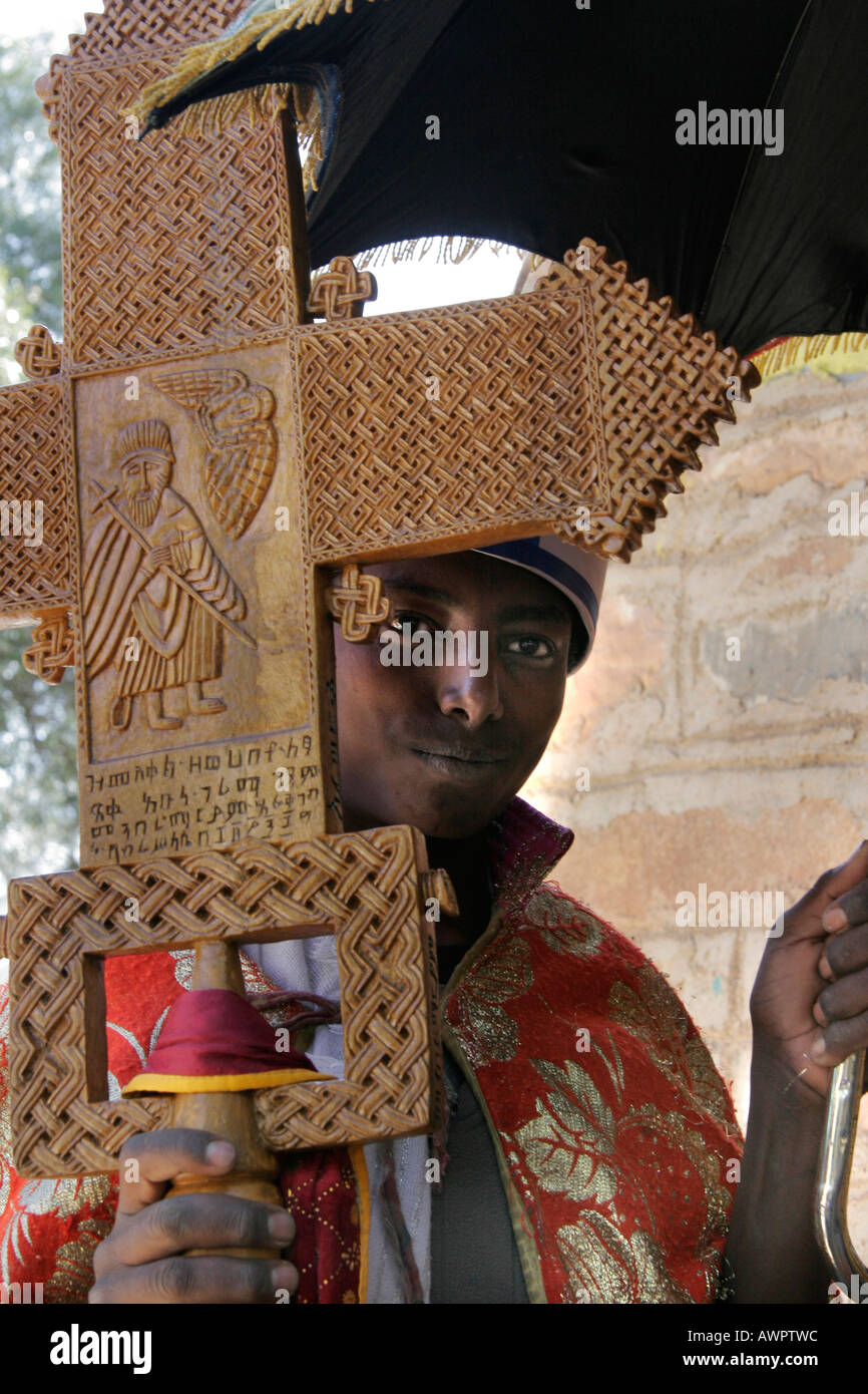 ETHIOPIA Procession of monks at the Abuna Garima monastery Tigray Stock ...