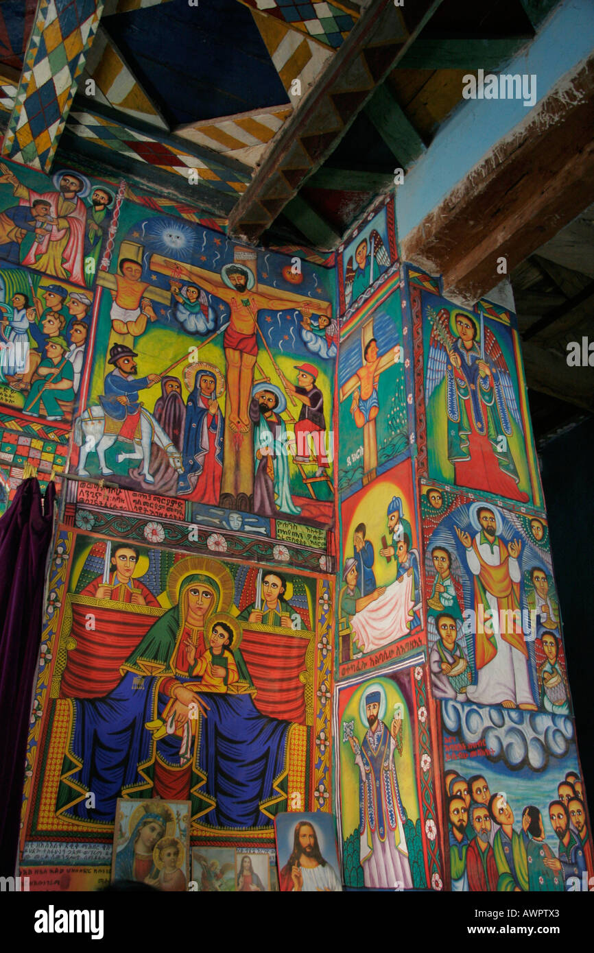 ETHIOPIA Interior of church at Abuna Garima monastery Tigray photo by ...