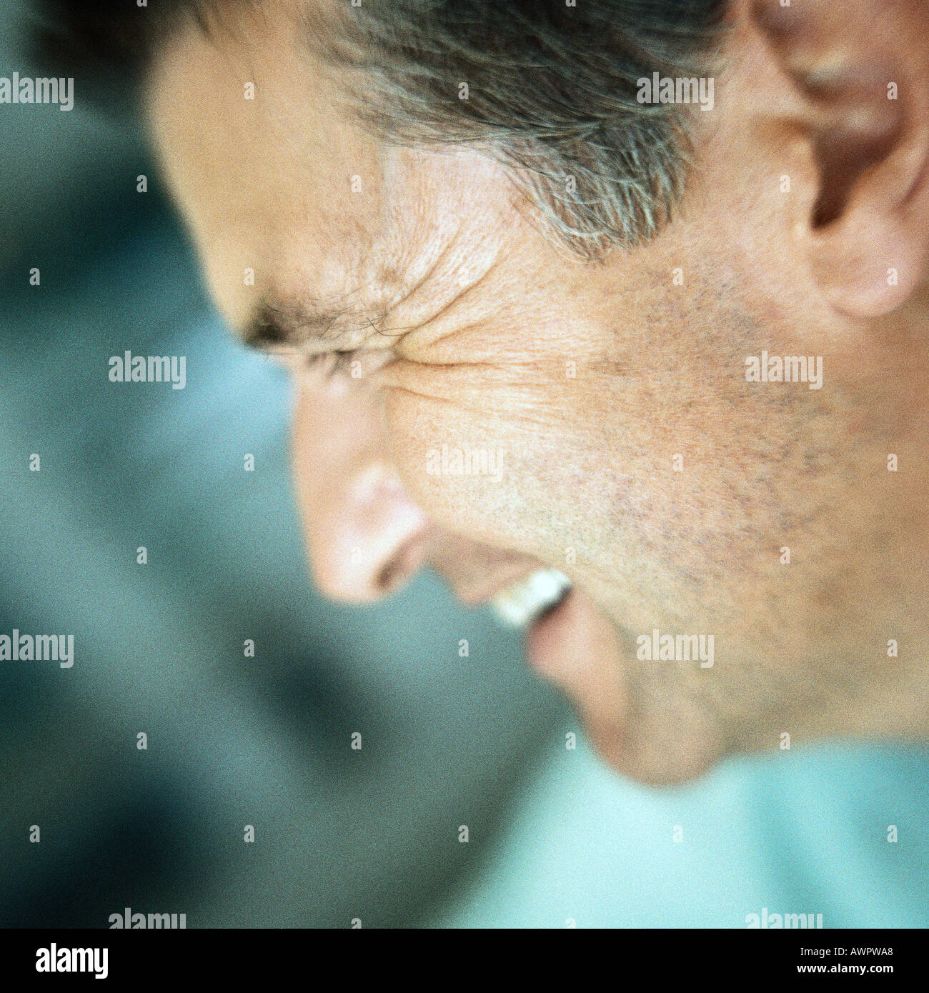 Mature man laughing and profile hi-res stock photography and images - Alamy