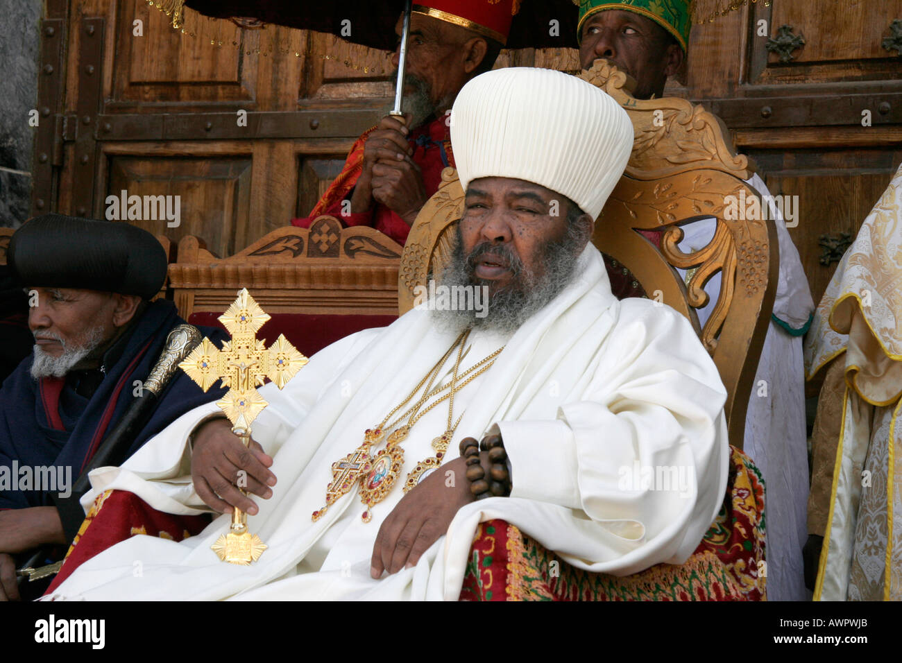 ETHIOPIA Patriarch Abuna Paulos of the Ethiopian Orthodox Church during ...
