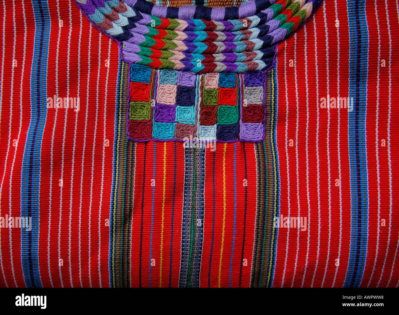 GUATEMALA Details of huipiles native embroidered blouses Santa Catarina ...