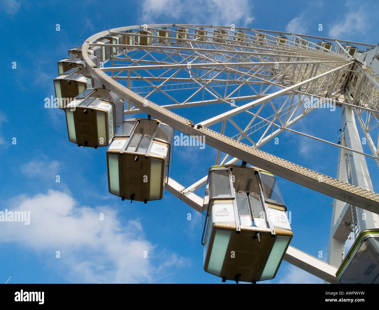 Looking up at the Nottingham Eye, in the Market Square Nottingham City ...