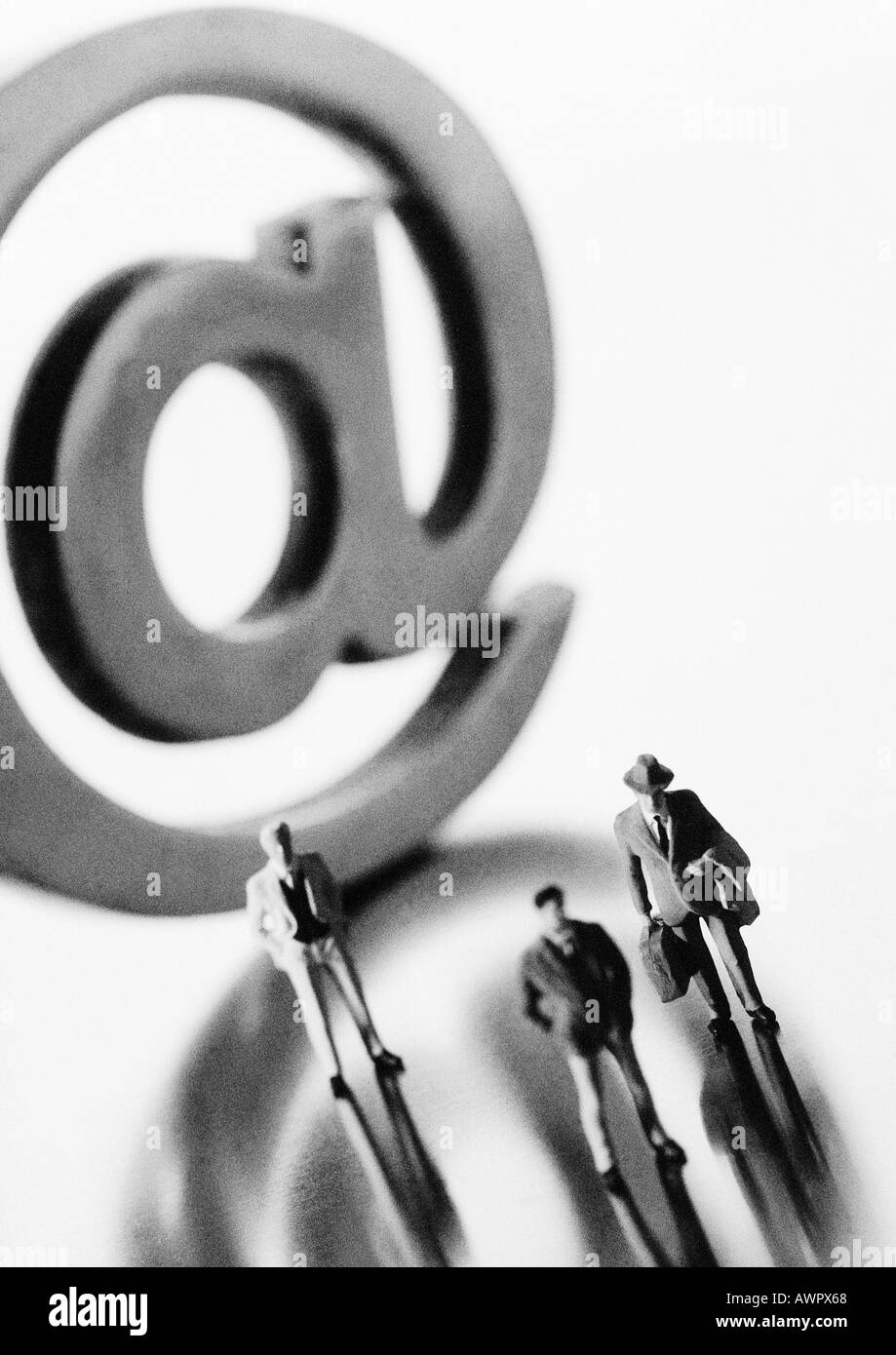 Man in front signs Black and White Stock Photos & Images - Alamy