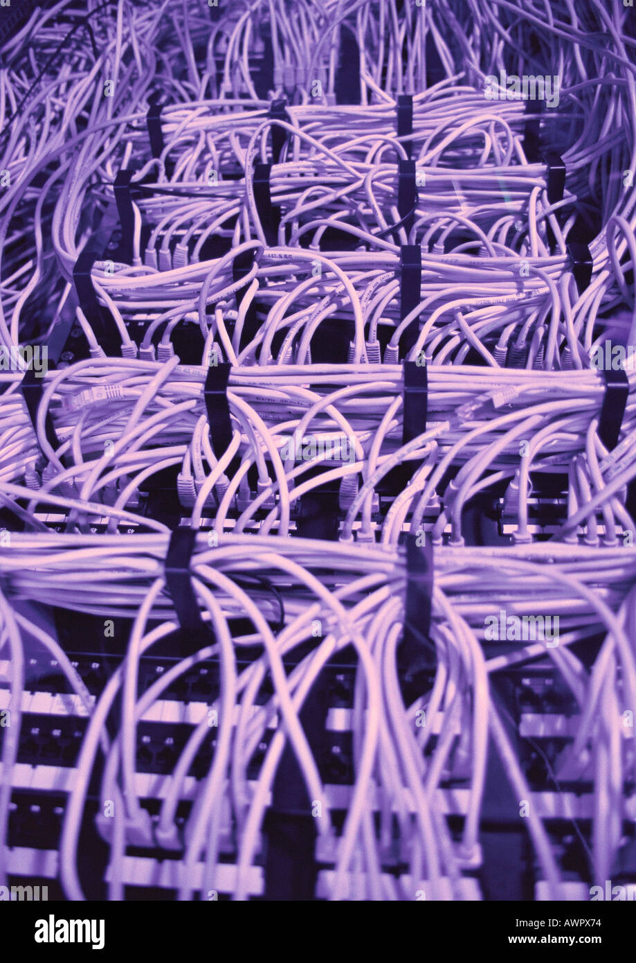 Computer wiring, close-up Stock Photo - Alamy
