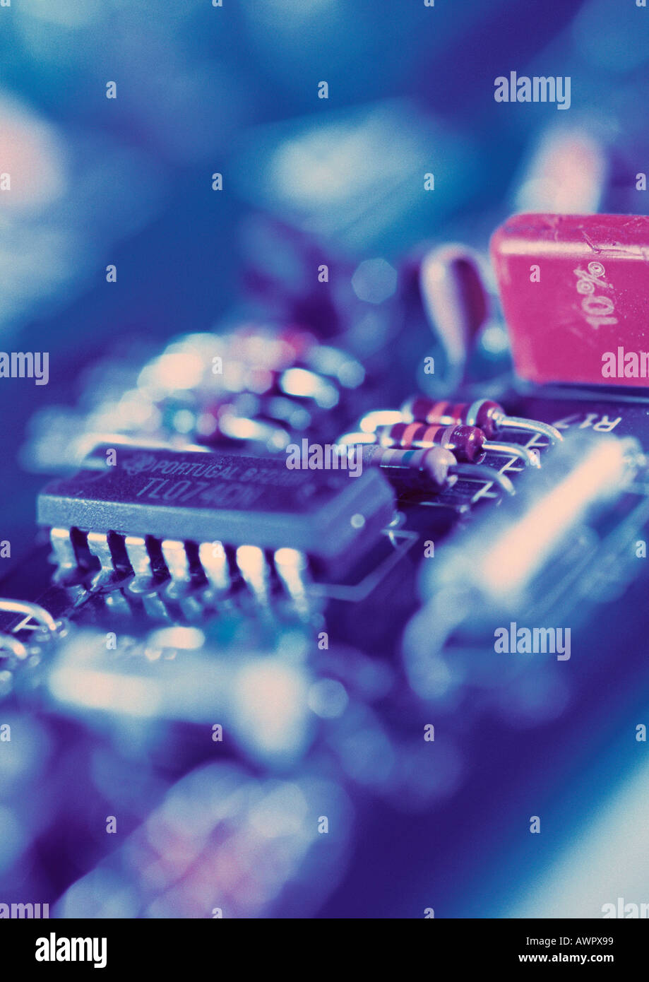 Computer circuits, close-up Stock Photo - Alamy