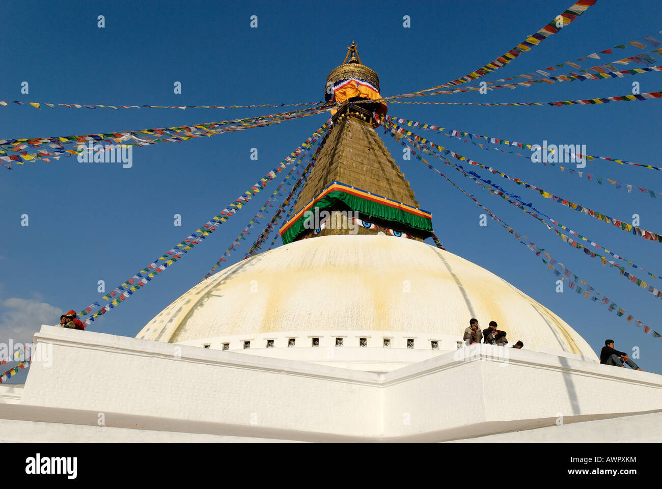 Buddhist stupa of Bodhnath (Boudha), Kathmandu, Nepal Stock Photo - Alamy