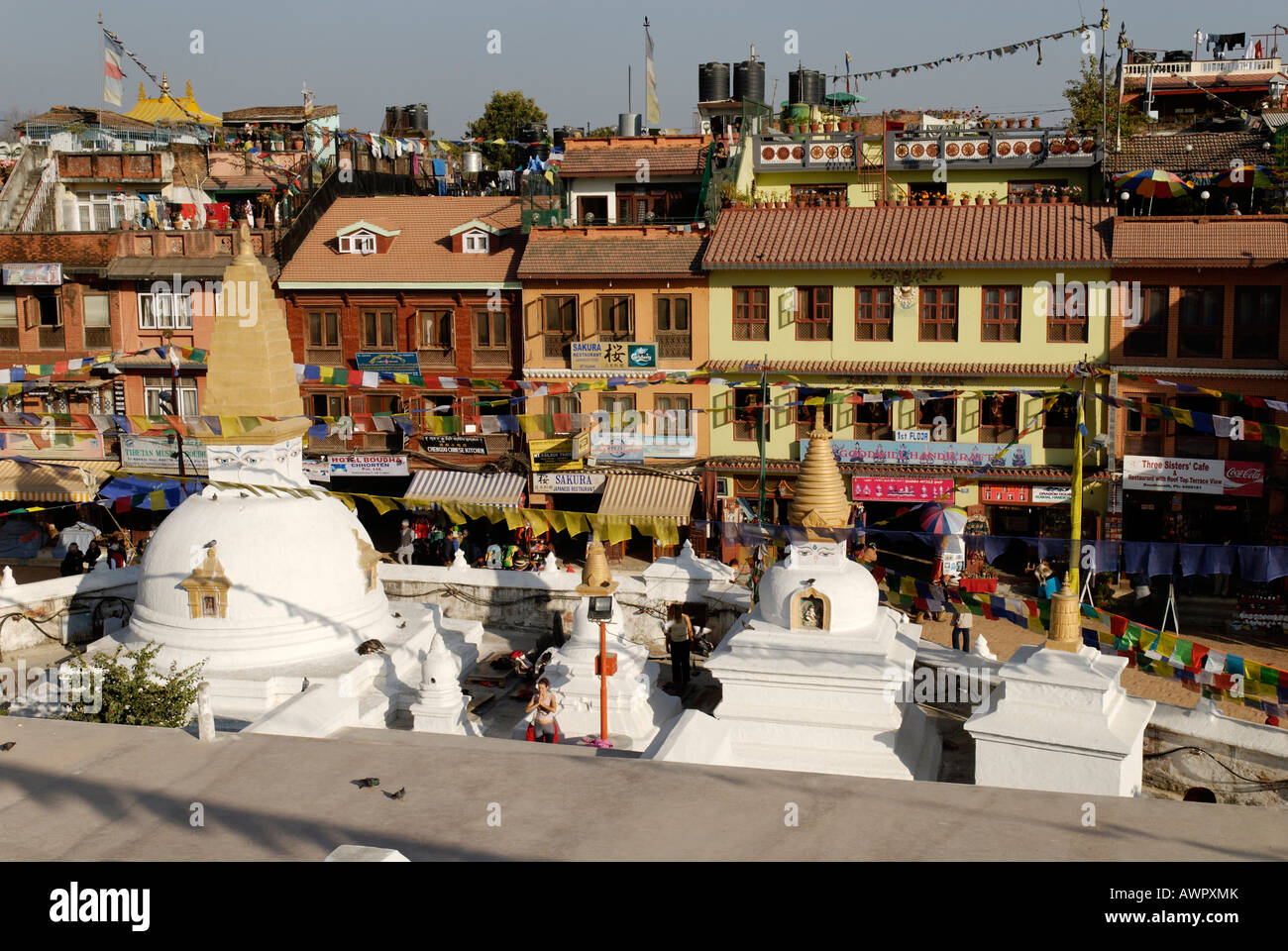 Buddhist stupa of Bodhnath (Boudha), Kathmandu, Nepal Stock Photo - Alamy