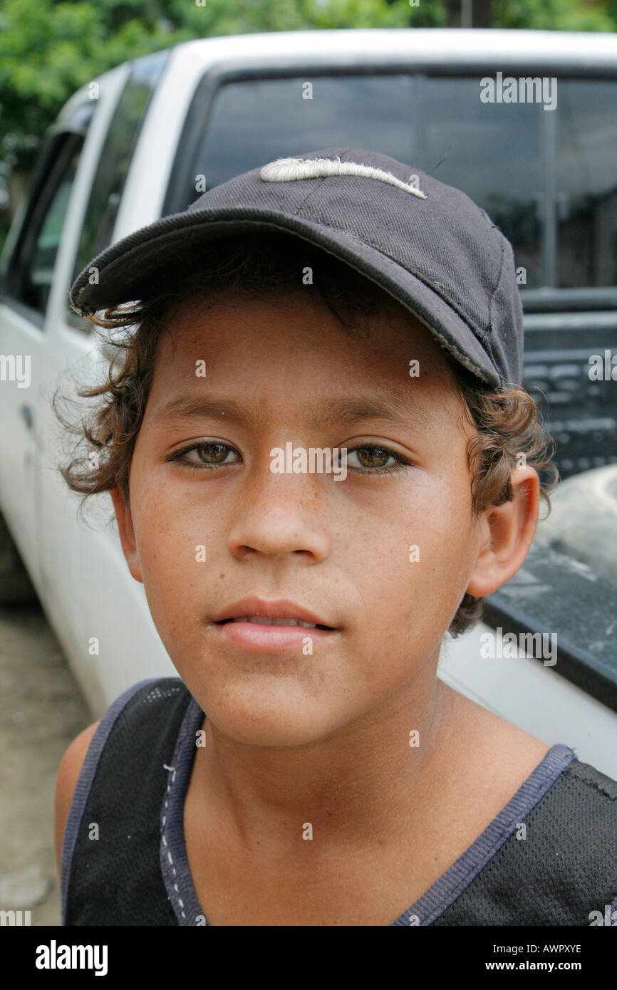 HONDURAS Boy living in the slum barrio of Chamelecon San Pedro Sula ...