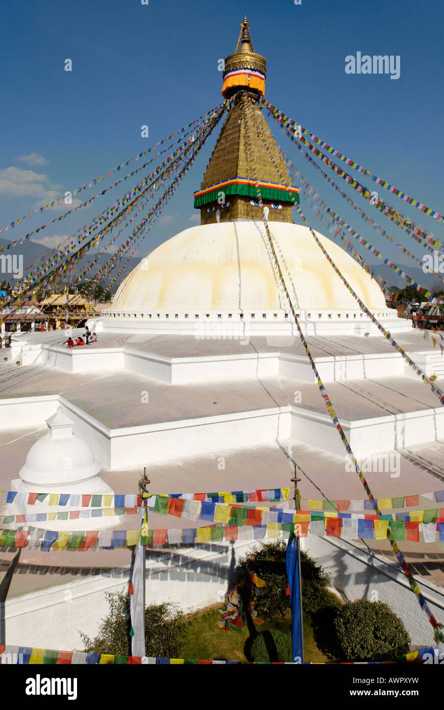Buddhist stupa of Bodhnath (Boudha), Kathmandu, Nepal Stock Photo - Alamy