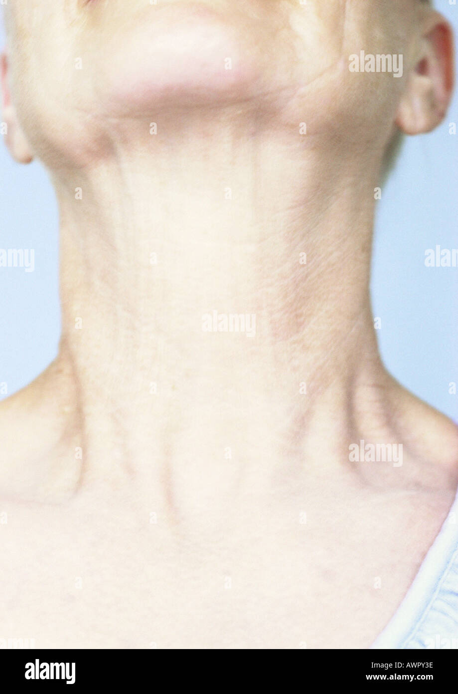 Mature woman, close-up of neck Stock Photo - Alamy