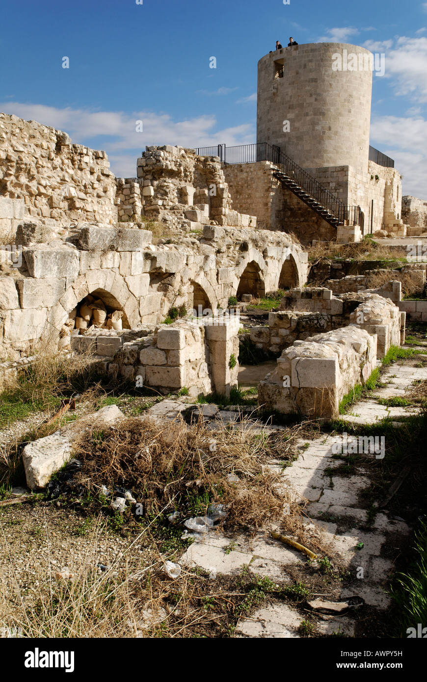 Historic city walls of the citadelle of Aleppo, Syria Stock Photo - Alamy