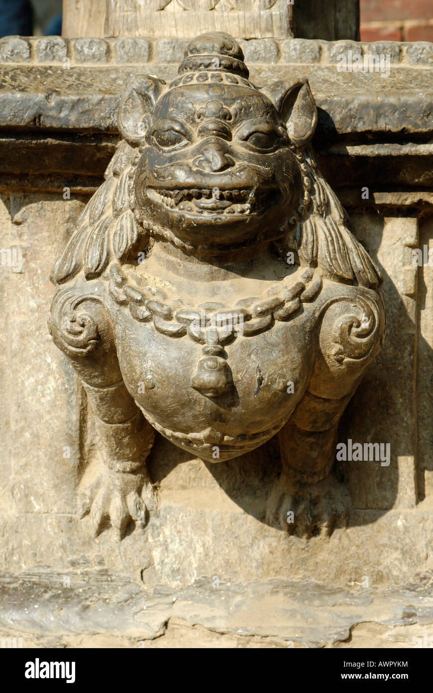 Hinduistic stone sculpture, Durbar Square of Patan, Lalitpur, Kathmandu ...