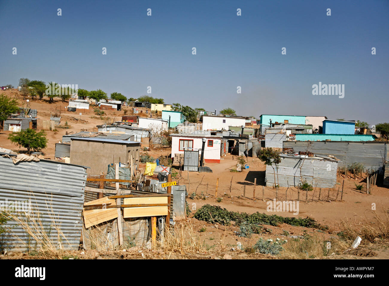 NAMIBIA Shantytown squatter settlements Stock Photo - Alamy