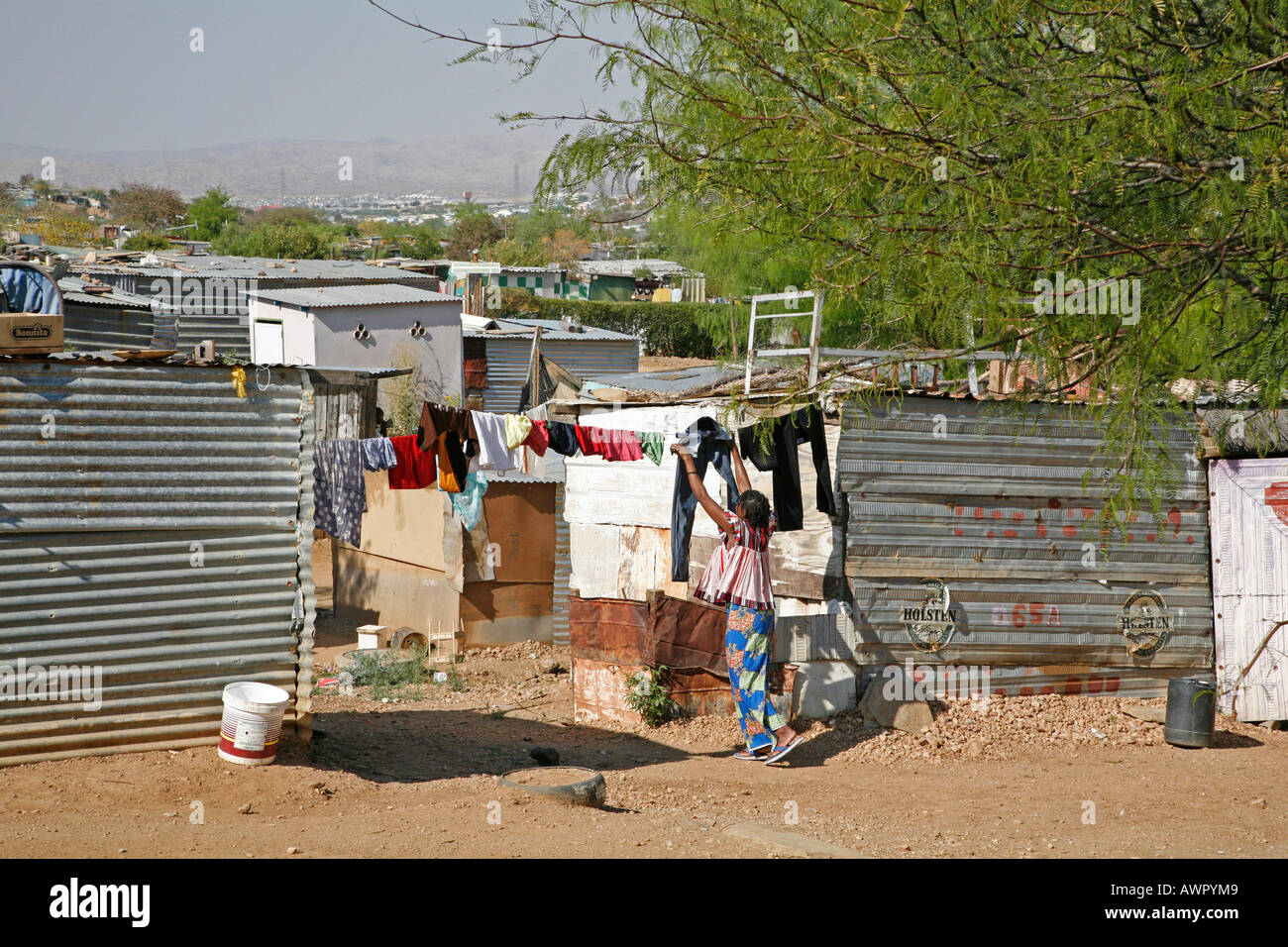 NAMIBIA Shantytown squatter settlements Stock Photo - Alamy