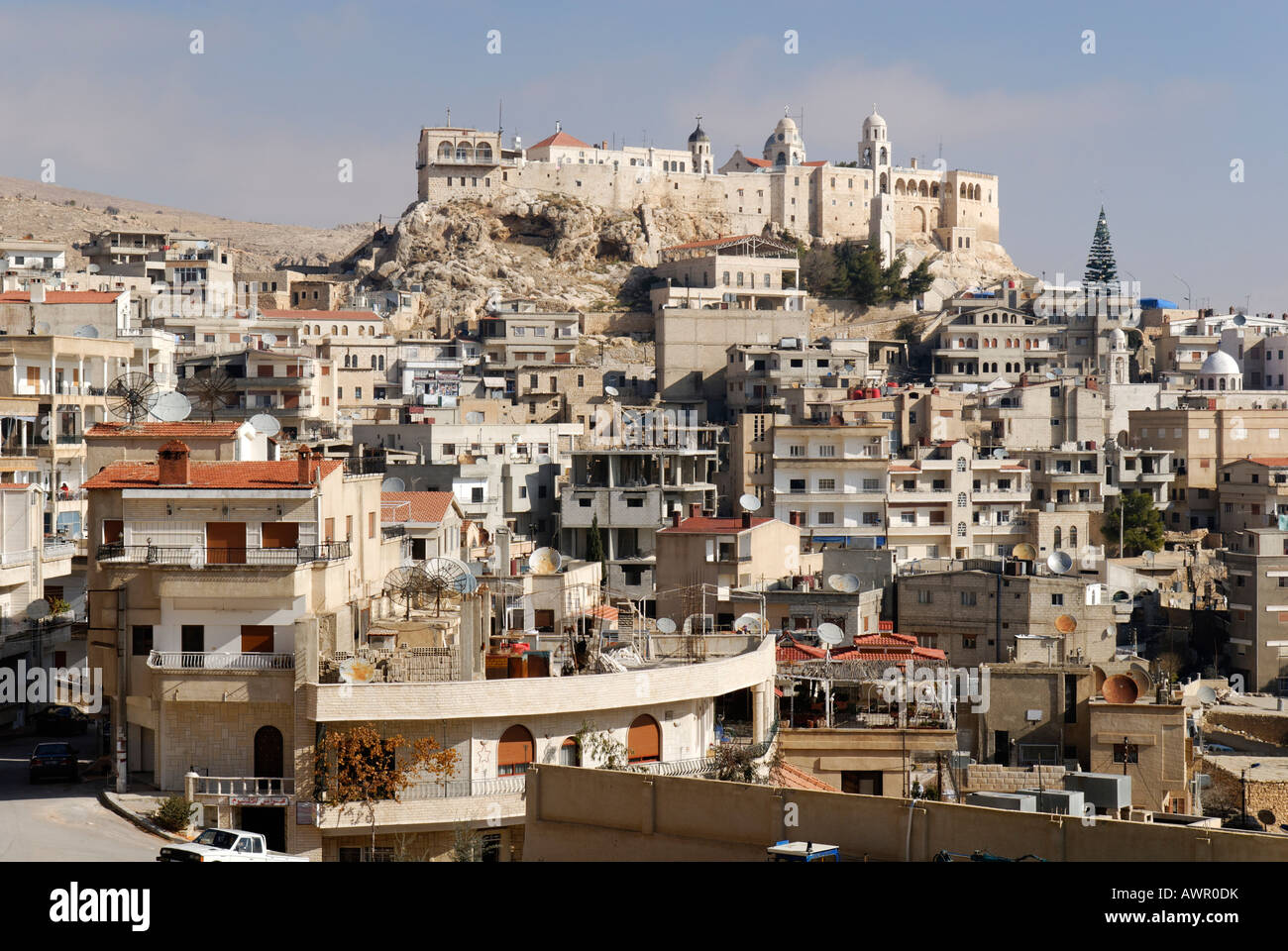 Greek orthodox convent of our Lady of Saidnaya, Sednaya, Syria Stock ...