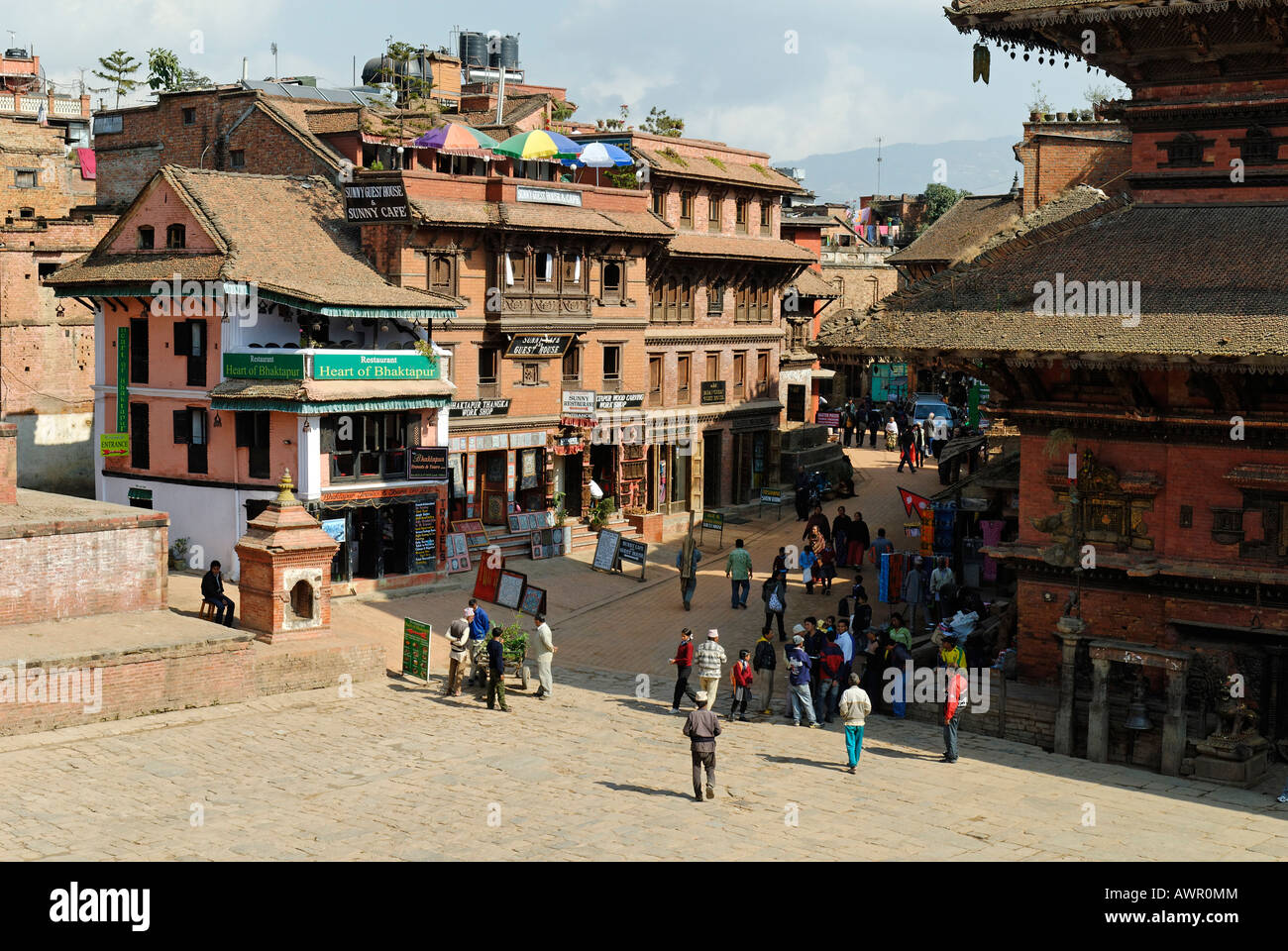 Taumadhi Tole, old town of Bhaktapur, Kathmandu, Nepal Stock Photo - Alamy