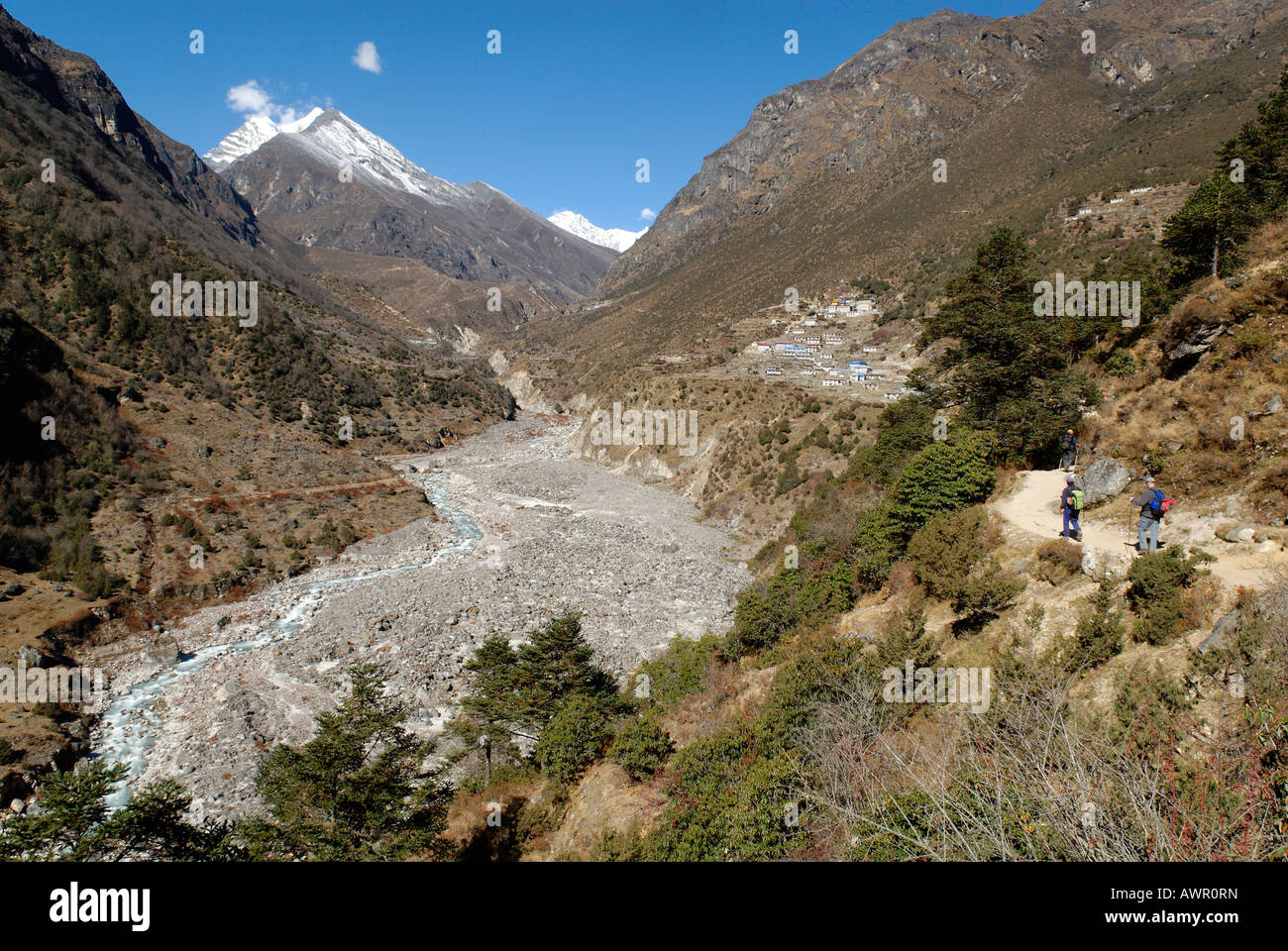 Bhote Koshi valley, Sagarmatha National Park, Khumbu Himal, Nepal Stock ...