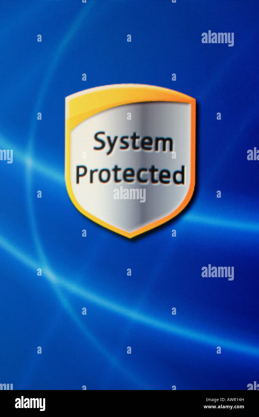 Screenshot, Computer Warning, System Protected Stock Photo - Alamy