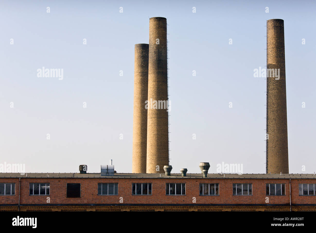Smoke stacks, industrial architecture, Berlin, Germany, Europe Stock ...