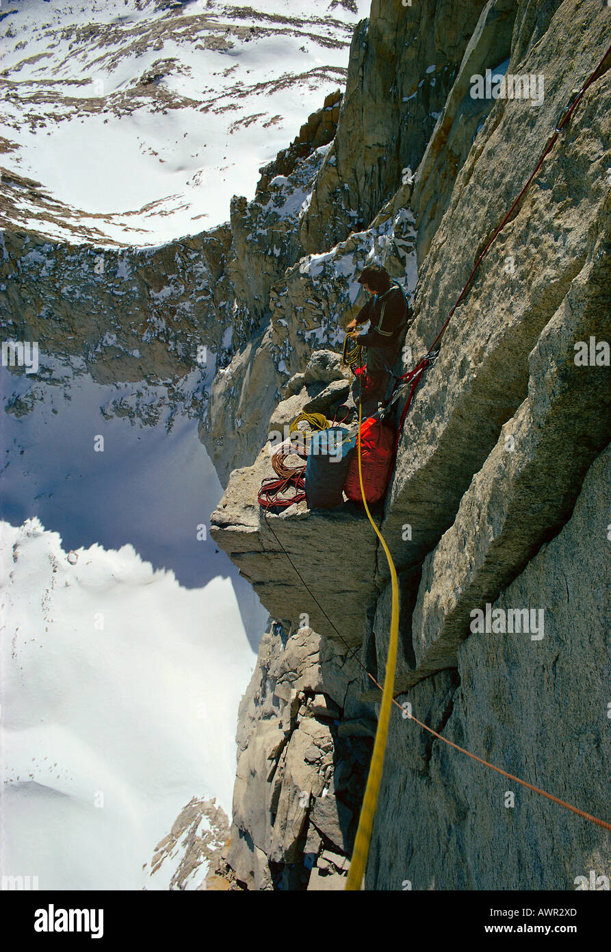 On a ledge on Keeler Needle Mount Whitney California United States ...