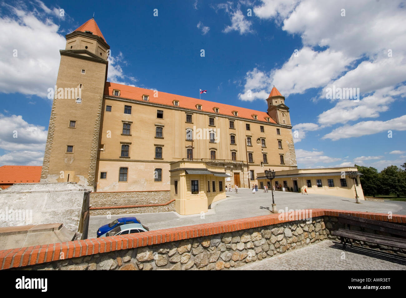 Pressburg, the castle palace seen from the Ehrenhof of the castle ...