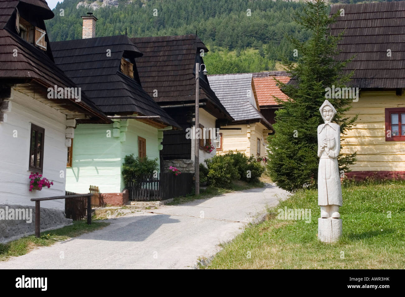 Vlkolínec, typical mountain village in the Velká Fatra mountains ...