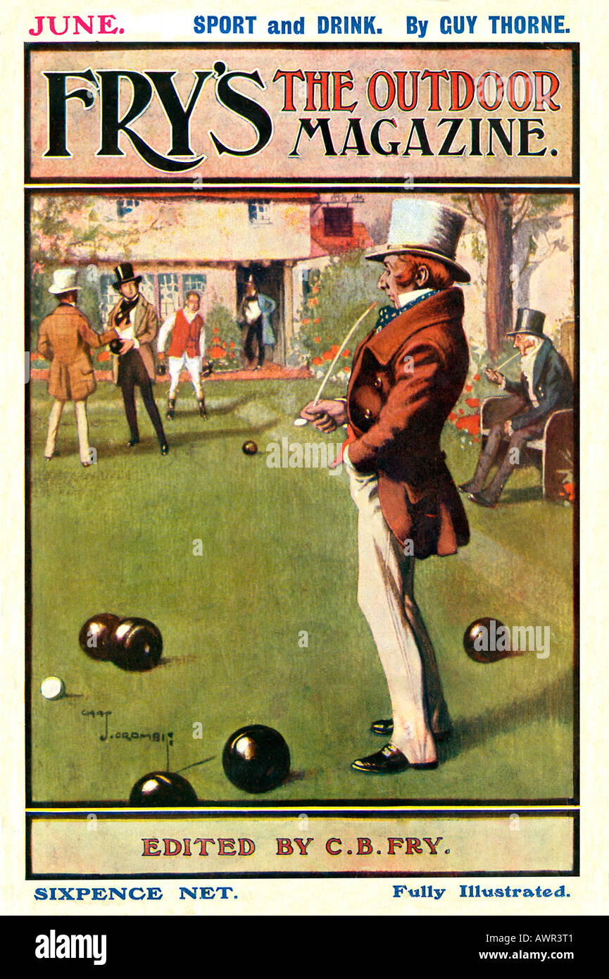 Bowls Frys Magazine cover of the Edwardian sports magazine edited by ...