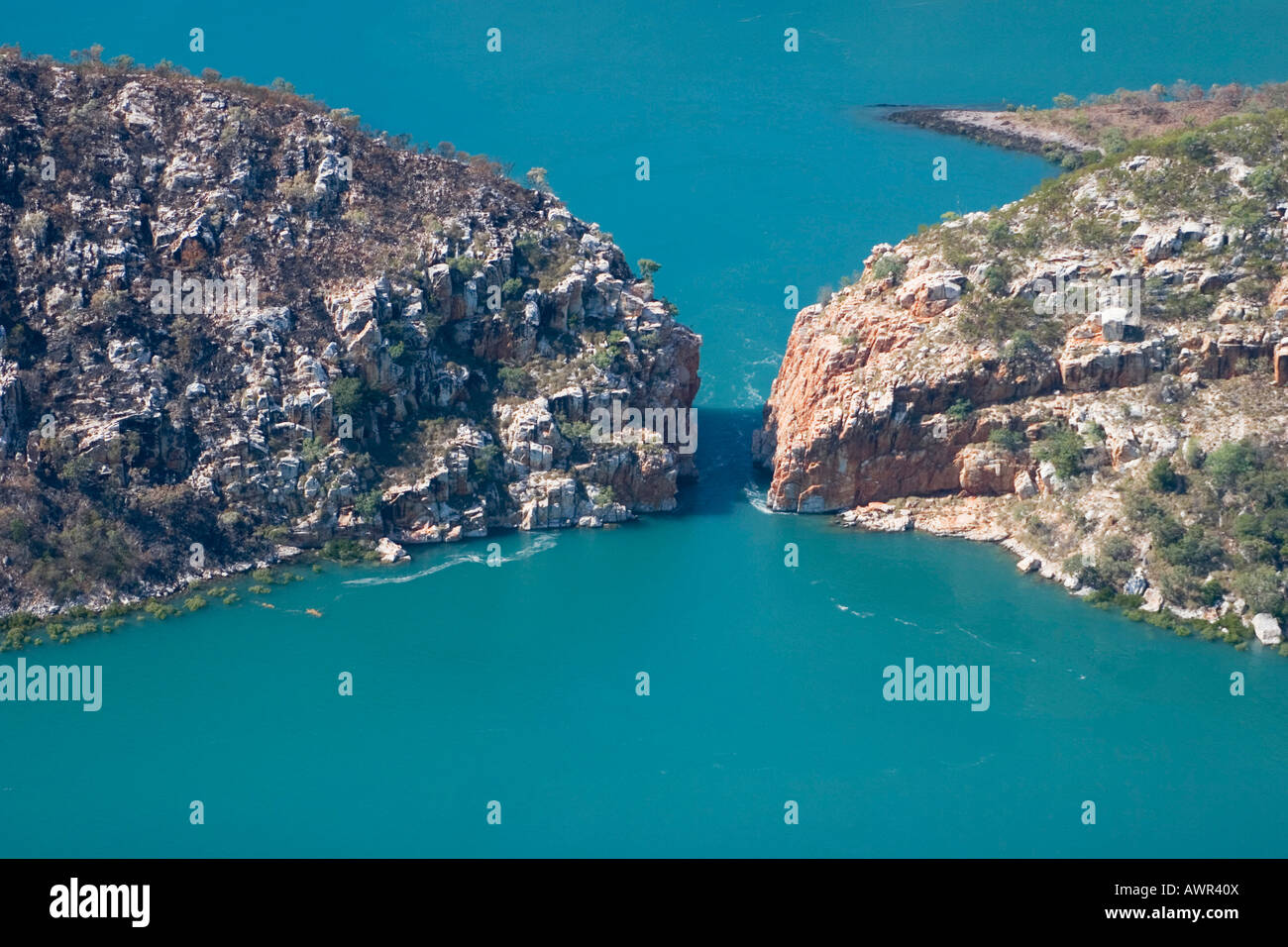 Horizontal Waterfalls, aerial view, Talbot Bay, Western Australia, WA ...