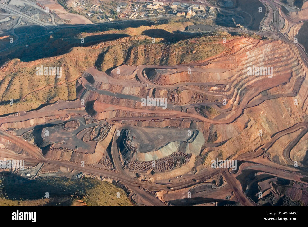 Argyle diamond mine, aerial view, Kimberley, Western Australia, WA ...