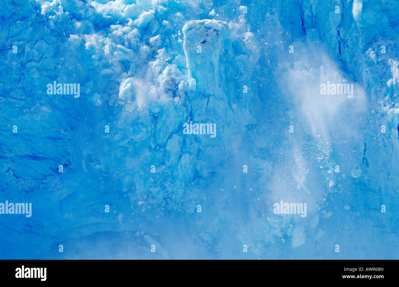 Ice breaking off from Chenega Glacier and falling into the sea, Prince ...