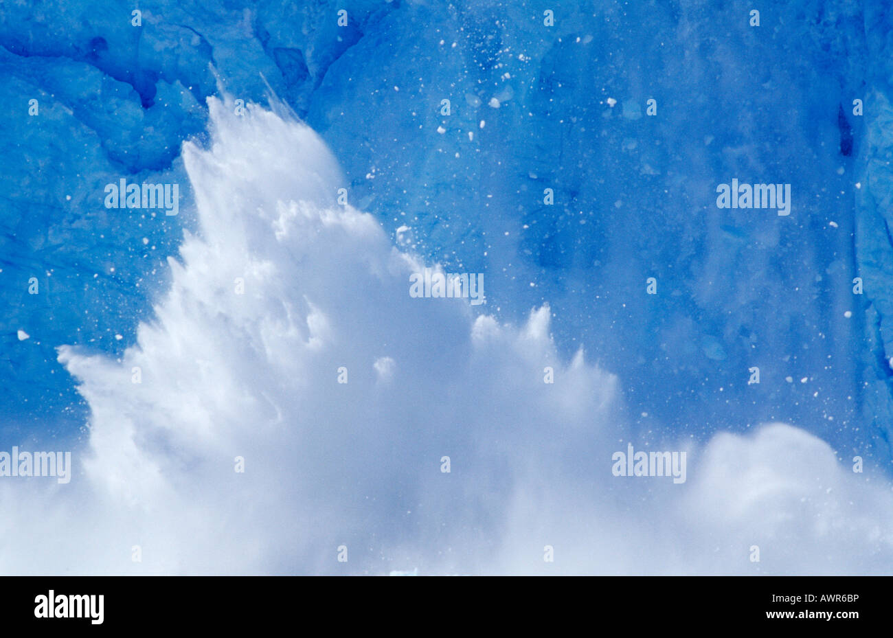 Ice breaking off from Chenega Glacier and falling into the sea, Prince ...