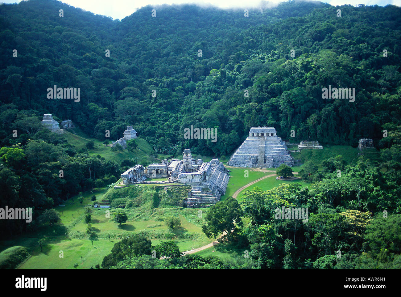Mayan Ruins at Pelenque Yucatan Peninsula Mexico Stock Photo - Alamy