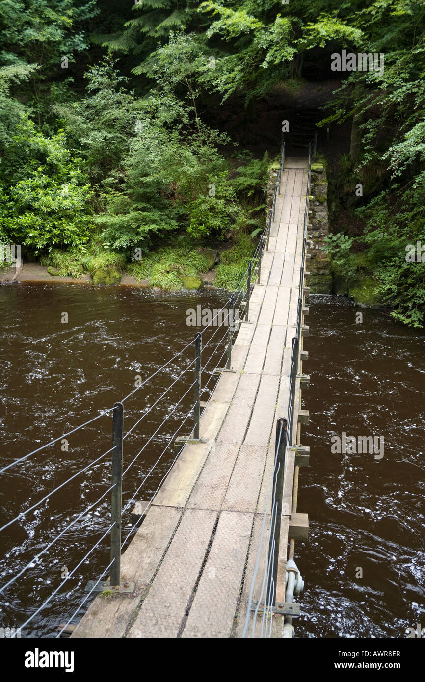 Bridge carrying a footpath over the River Allen at Allen Banks ...