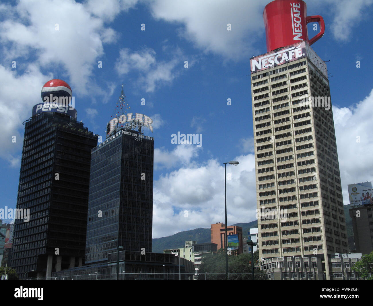 Skyline, Caracas, Venezuela, View from Plaza Venezuela, Vista desde la ...