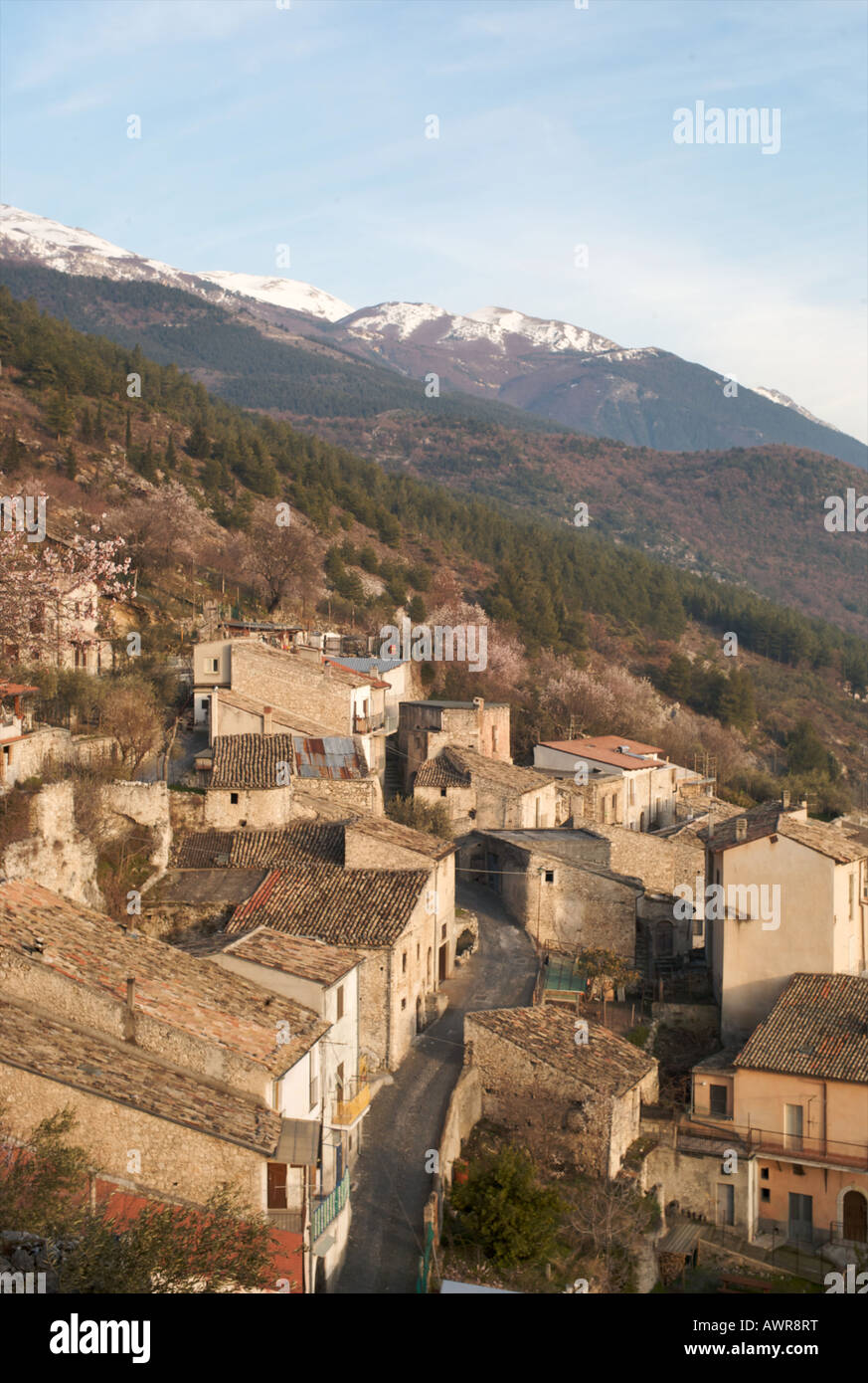 Italian Village in Abruzzo Stock Photo - Alamy