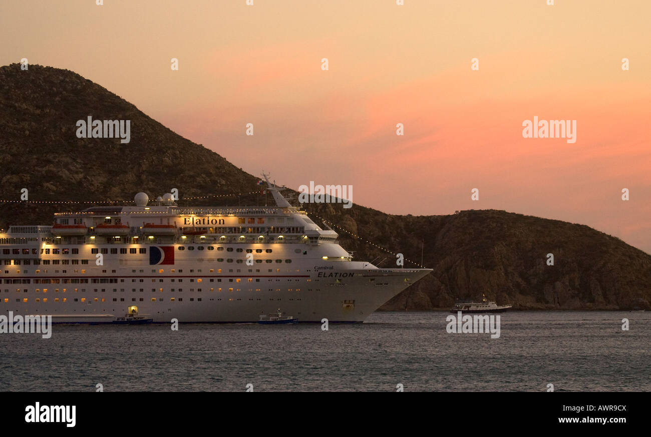 Carnival Elation Cruise Ship at Sunset Stock Photo - Alamy