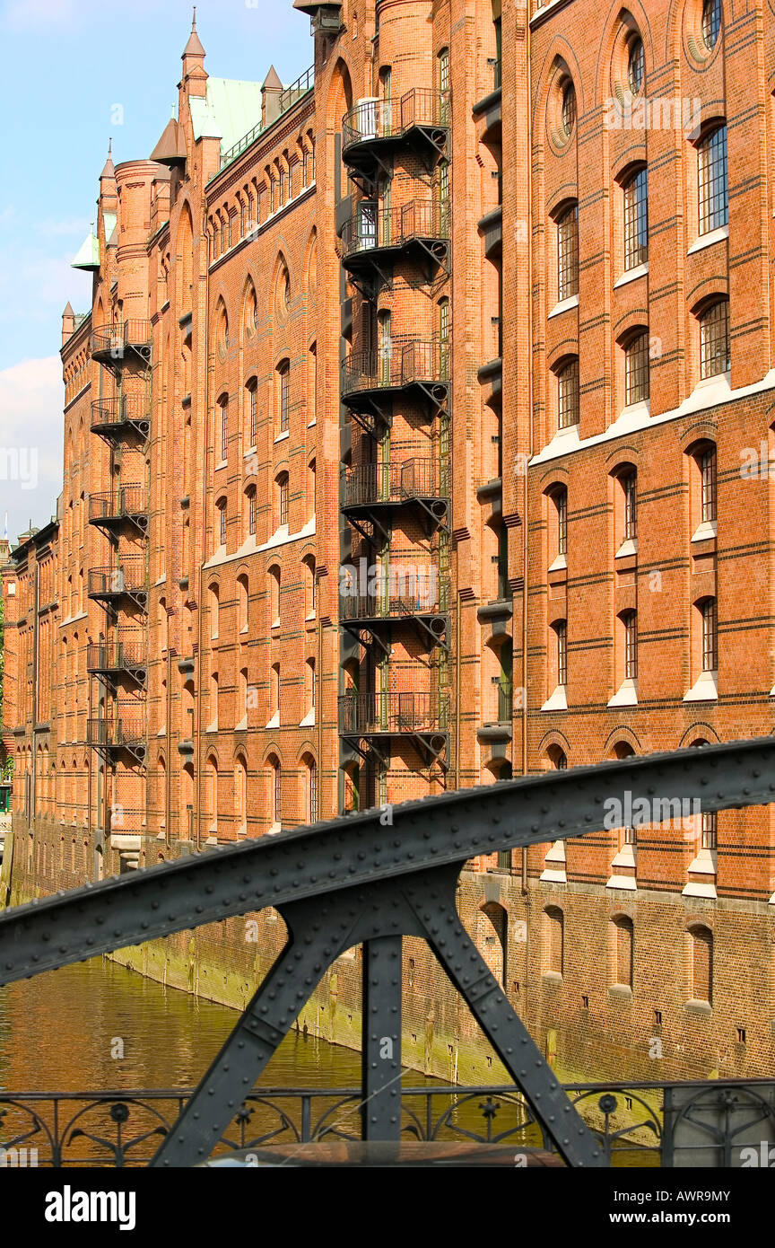 Speicherstad Hamburg Germany Europe Elbe bridge storage building ...