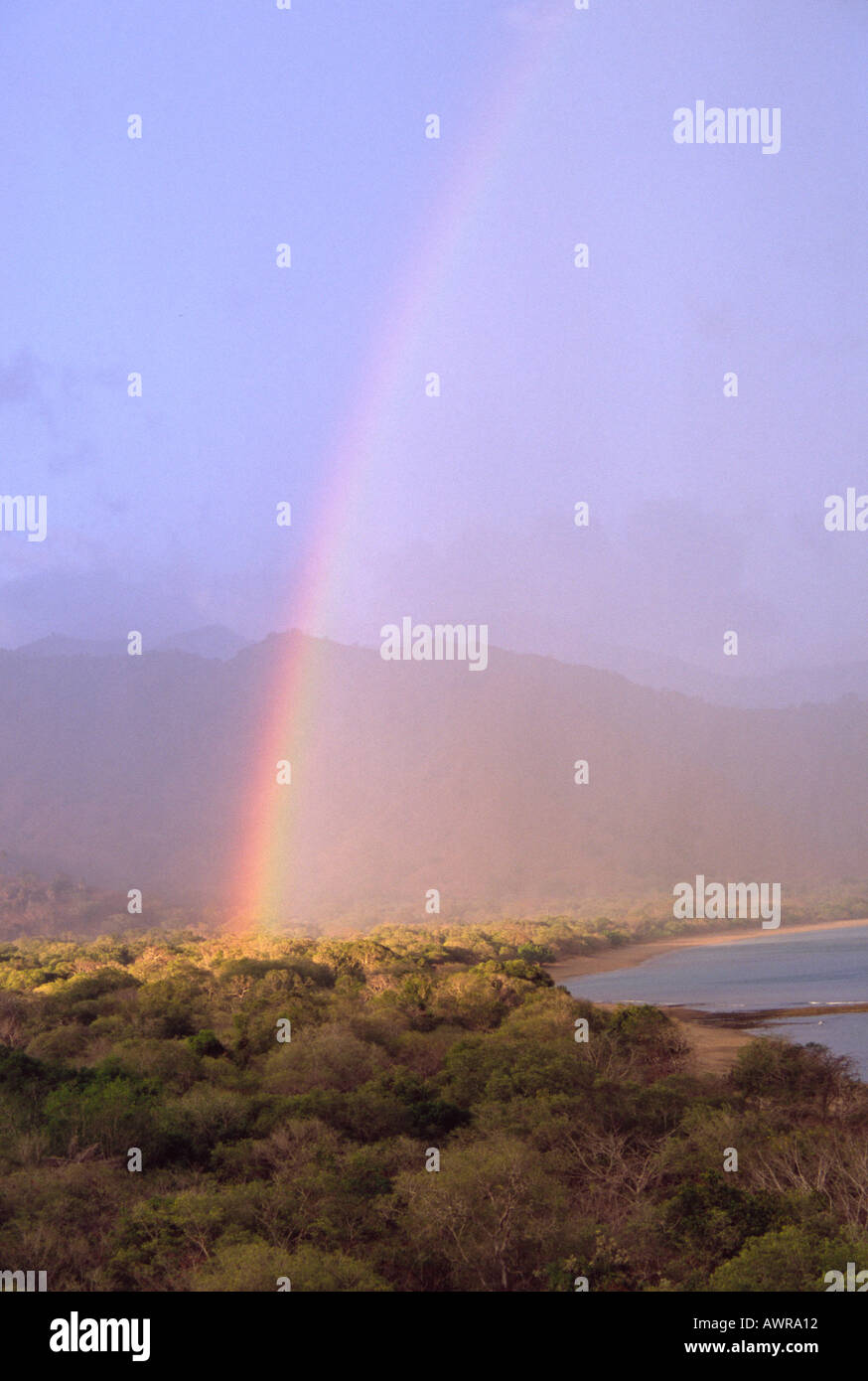 Rainbow over Komodo Island Indonesia Stock Photo - Alamy