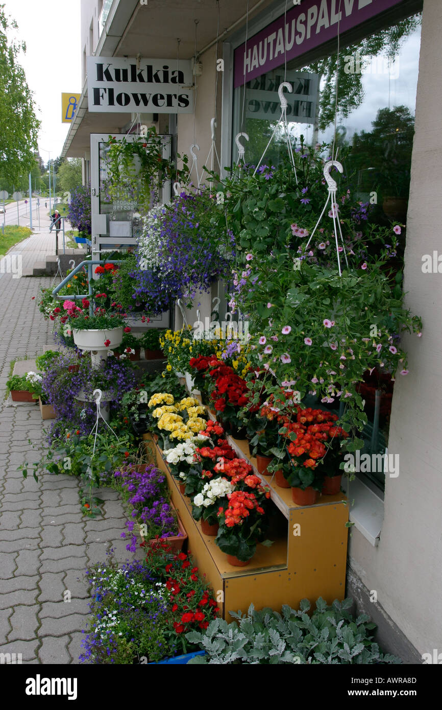 floral display outside of a flower shop Stock Photo - Alamy
