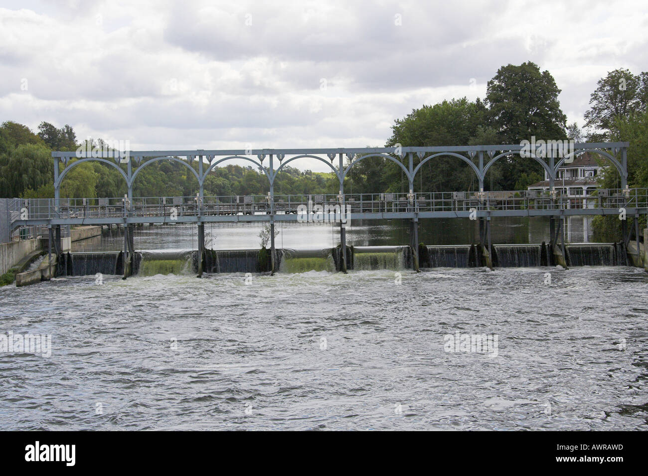 The Weir by Marsh Lock Henley on Thames Oxfordshire UK Stock Photo - Alamy