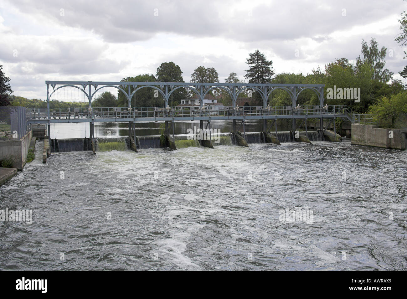 The Weir by Marsh Lock Henley on Thames Oxfordshire UK Stock Photo - Alamy